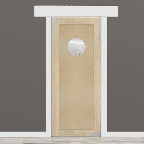 Maritime Single Porthole Nautical Swinging Butler Door Stock