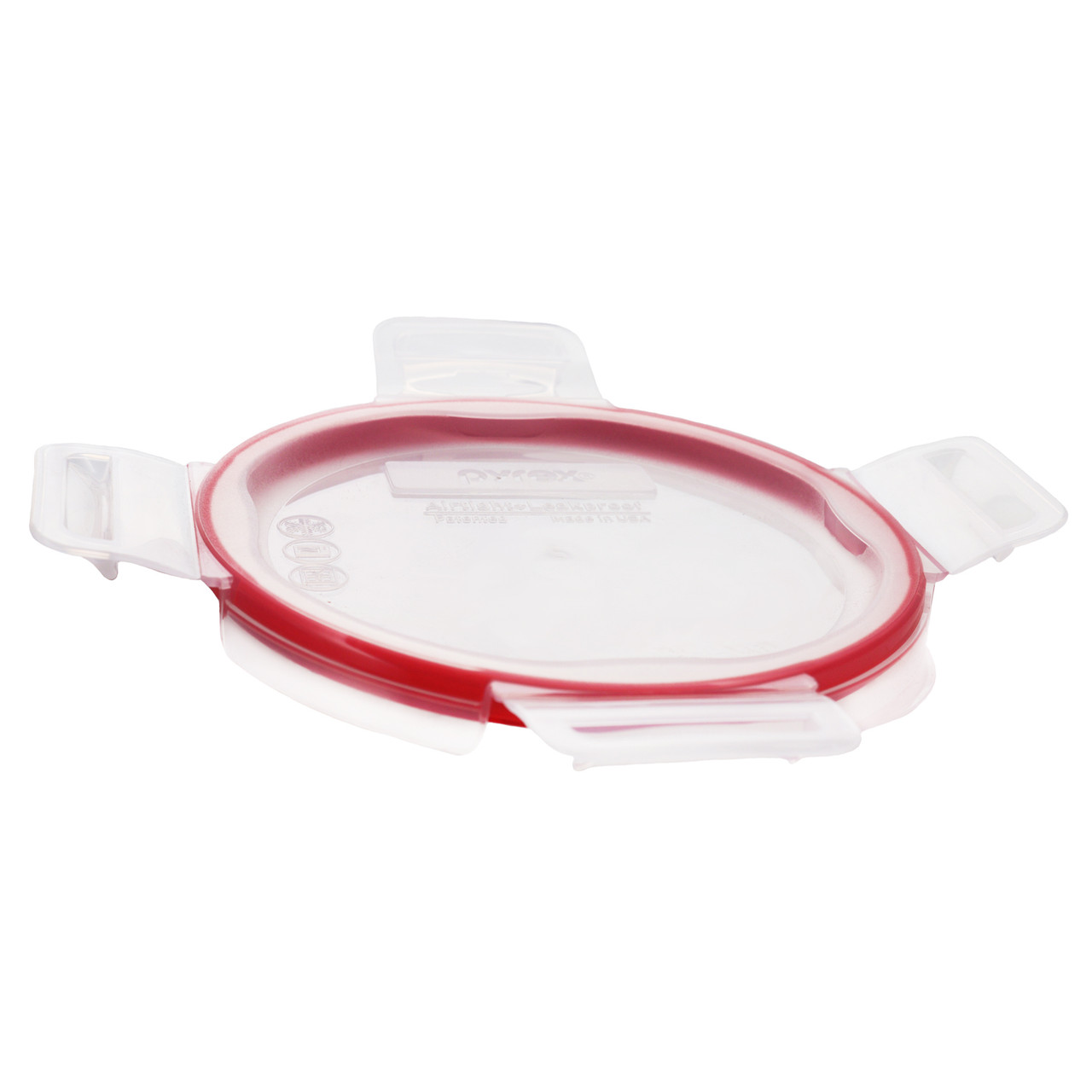 Pyrex 7201R-PC 4 Cup Freshlock Clear Plastic Lid with Red Gasket ...