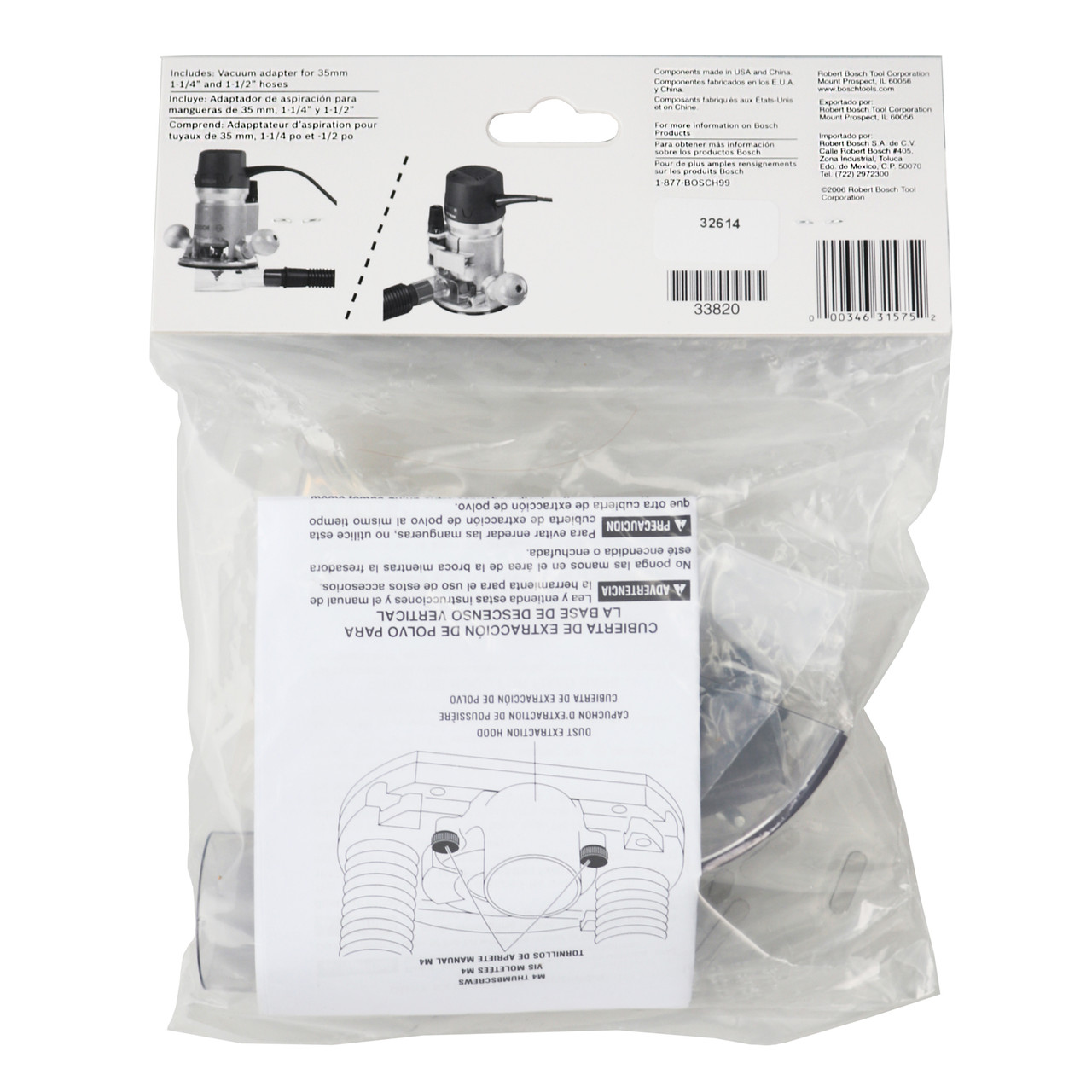 BOSCH RA1172AT 2-Piece Router Dust Extraction Vacuum Hook Kit with ...