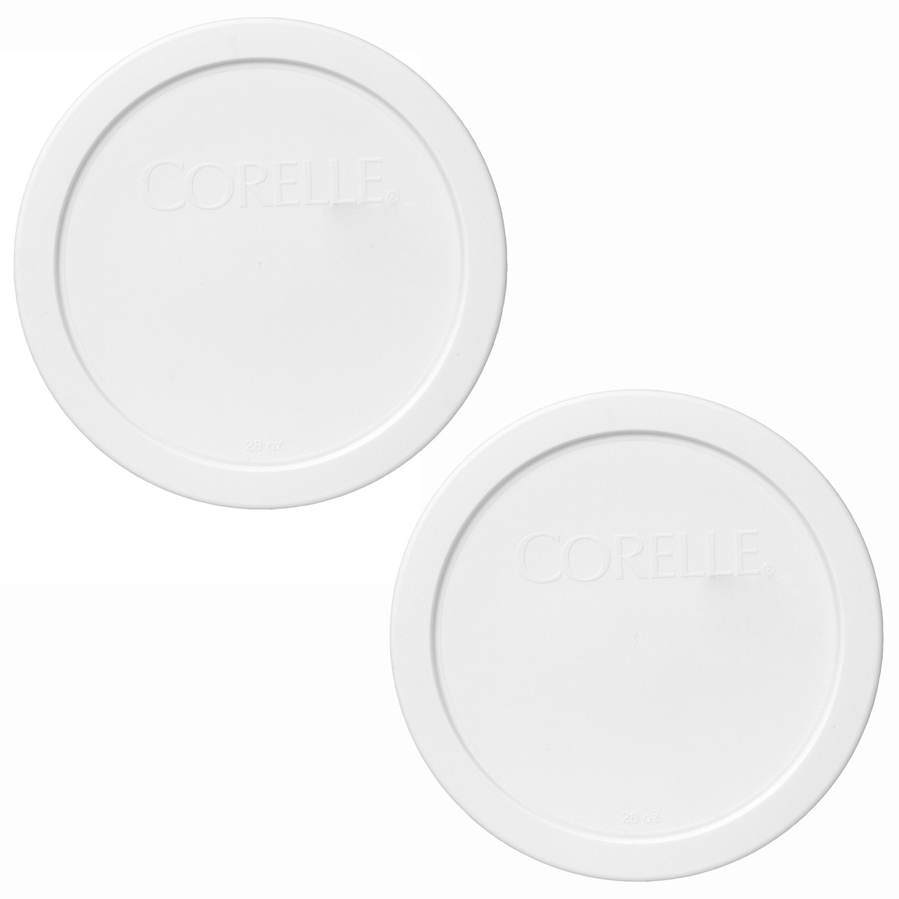 Corelle 428-PC White Round Plastic Food Storage Replacement Lid (2-Pack ...