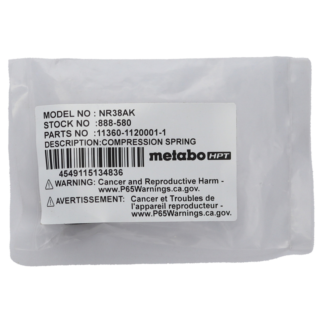 Metabo HPT 888580 Compression Spring Replacement Tool Part for NR38AK ...