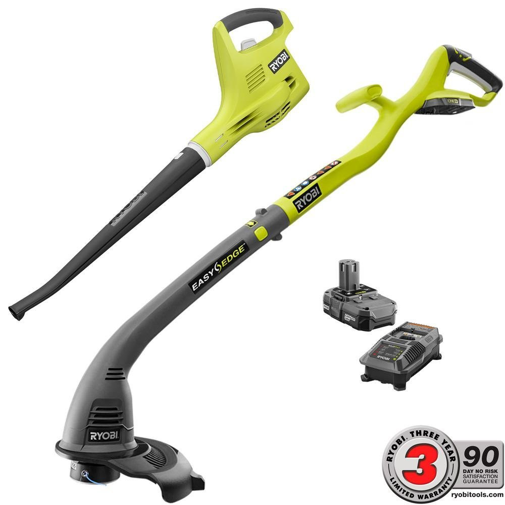 Ryobi P2032A 18V 10" String Trimmer/Edger w/ Blower Kit ...