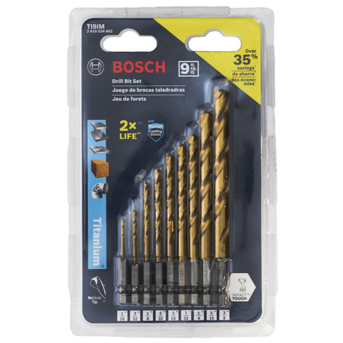 Bosch titanium drill bit set store