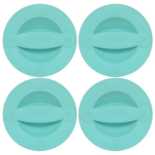 Pyrex 516-RRD-PC 2 Cup Turquoise Measuring Cup Lid - 4 Pack