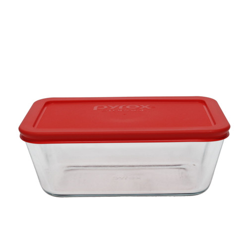 Pyrex 7214 Simply Store Rectangle Glass Food Storage Dish with 7214-PC ...