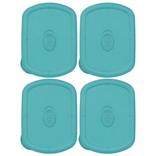 Pyrex 8212-VPC 3-Quart Vented Turquoise Food Storage Replacement Lid (4 ...