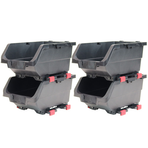 Husky 1008-406-264 8x12x6 Stackable Storage Bins (4-pack) | Helton Tool ...