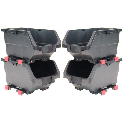 Husky 1008-406-266 9x6.5x5.5 Stackable Storage Bins (4-pack) | Helton ...