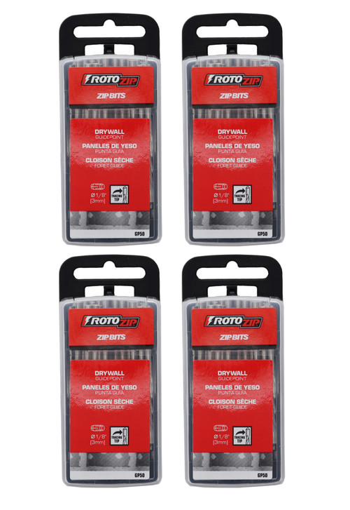 RotoZip GP50 Pack of 50 1/8-inch Guide Point Bits for Drywall (4-Pack ...