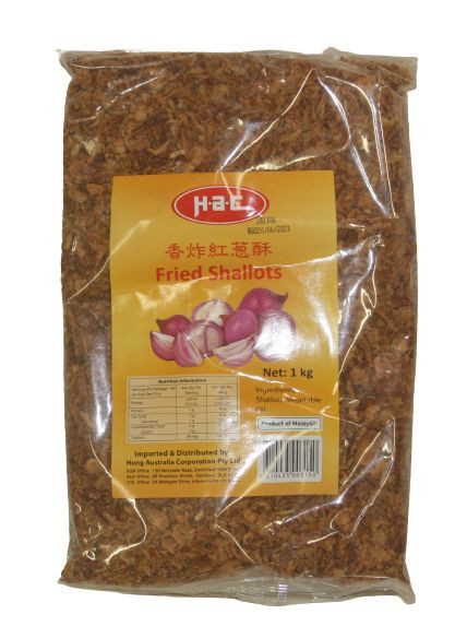 HAC / ROYLES FRIED ONION / SHALLOTS 1KG - Lek's Asian Market