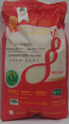 RED ANT JASMINE RICE 20KG - Lek's Asian Market