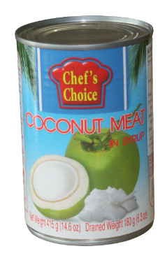 CHEF'S CHOICE COCONUT MEAT IN SYRUP 415G - Lek's Asian Market