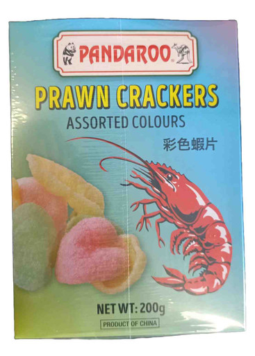 PANDAROO PRAWN CRACKERS ASSORTED COLOURS 200G - Lek's Asian Market
