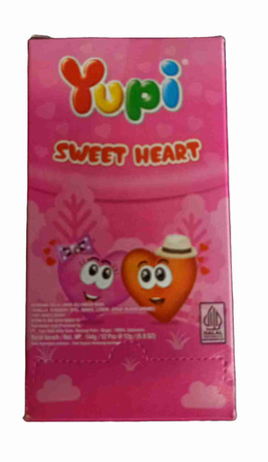 YUPI SWEET HEART CANDY 15G X 12 (BOX) - Lek's Asian Market
