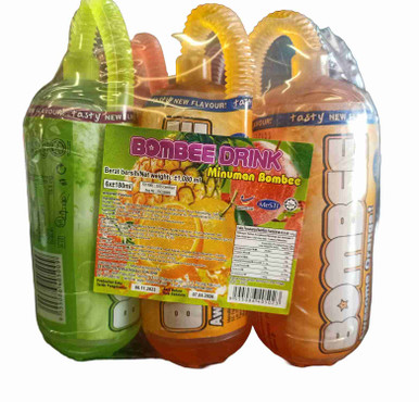 BOMBEE MIX FRUIT JUICE (6 X 180ML)PACK - Lek's Asian Market
