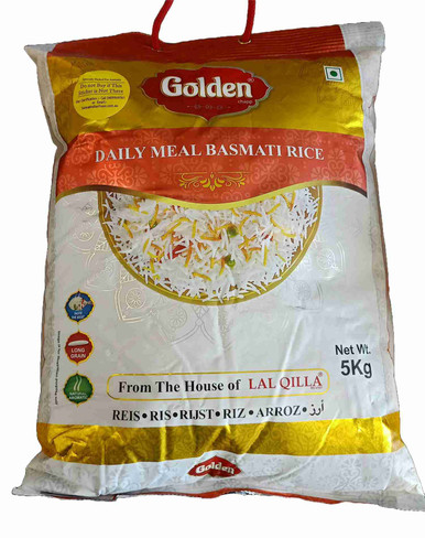 LAL QILLA GOLDEN BASMATI RICE 5KG - Lek's Asian Market