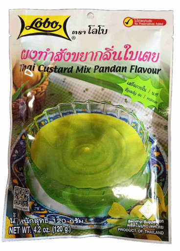 LOBO THAI CUSTARD MIX PANDAN FLAVOUR 120G - Lek's Asian Market