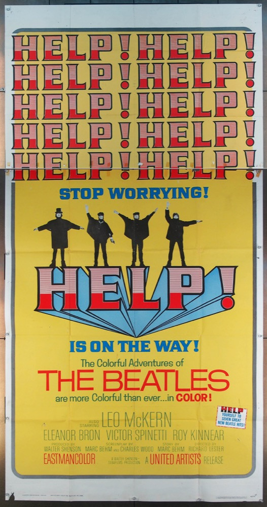 Original Help! (1965) movie poster in C8 condition for $500.00
