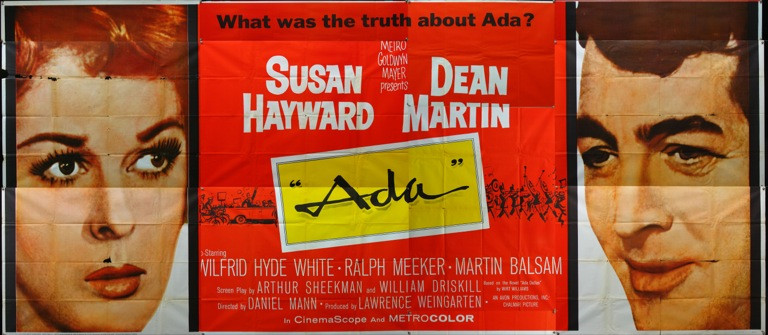 Original Ada (1961) movie poster in F condition for $35