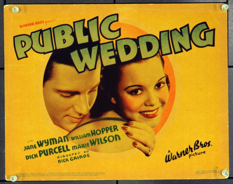 Original Public Wedding 1937 Movie Poster In F Condition For 125