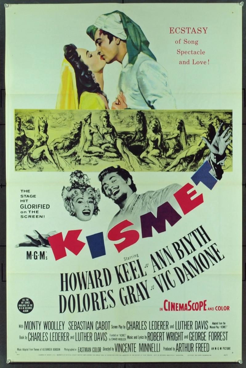Original Kismet (1955) movie poster in VF condition for $350.00