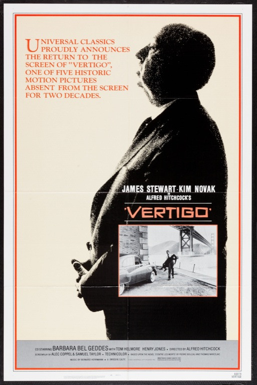 Original Vertigo (1958) movie poster in VF condition for $4500.00