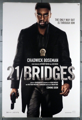 Original 21 Bridges (2019) movie poster in C8 condition for $35.00