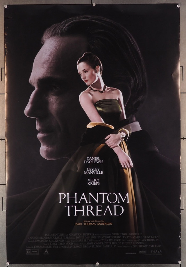Original Phantom Thread (2017) movie poster in C8 condition for $30.00