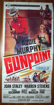Original Gunpoint (1966) movie poster in G condition for $50.00