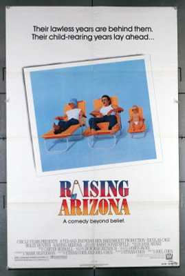 Original Raising Arizona (1987) movie poster in C8 condition for $125.00