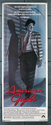 Original American Gigolo (1980) movie poster in VF condition for $100