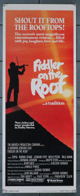 Original Fiddler On The Roof (1971) movie poster in VF condition for $50.00