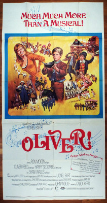 Original Oliver! (1968) movie poster in C8 condition for $350.00