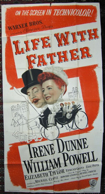 Original Life With Father (1947) movie poster in VF condition for $250.00