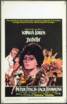 Original Judith (1966) movie poster in VF condition for $25.00