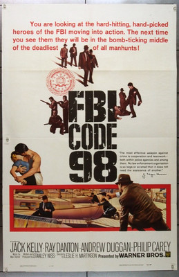 Original Fbi Code 98 (1963) movie poster in VG condition for $$20.00