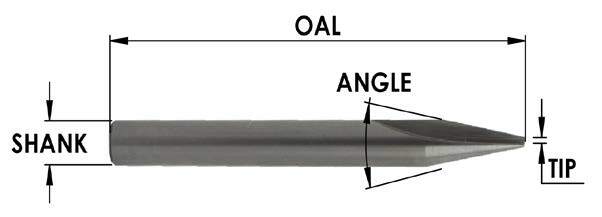 Router Bits - CNC Solid Carbide Bits - V Groove, Engraving, and Liner ...
