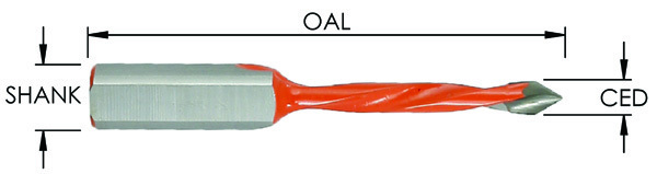 Drills - V-Point Drills - V-Point Drills Left Hand 70mm - CleBitCo