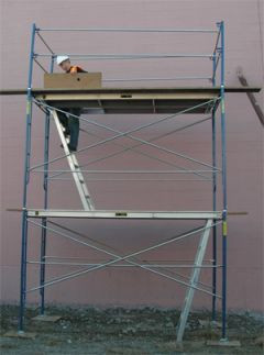 Hatch Decks - 2' wide scaffold deck with hatch and ladder