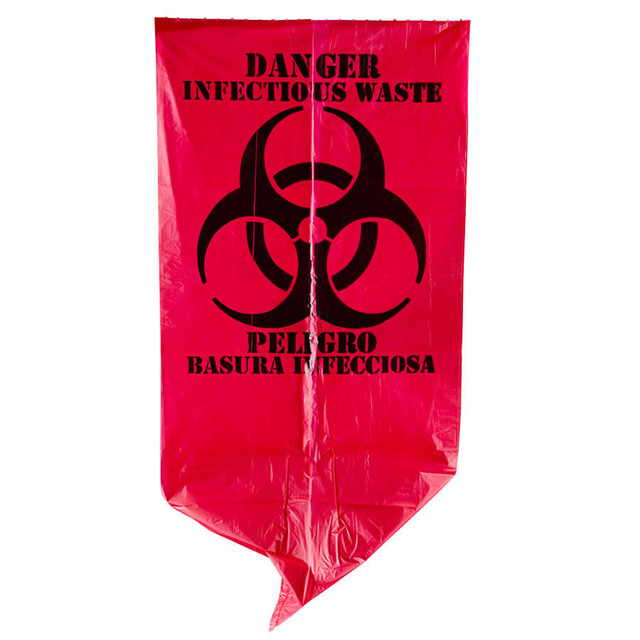 Red Isolation Infectious Waste Bag/Biohazard Bag High Density ...
