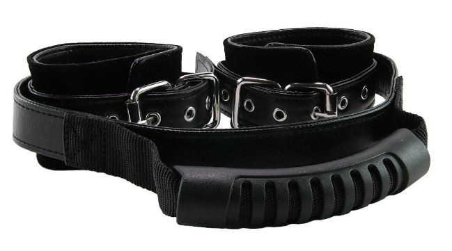 Adjustable Leather Handcuffs - Black - Dreamers