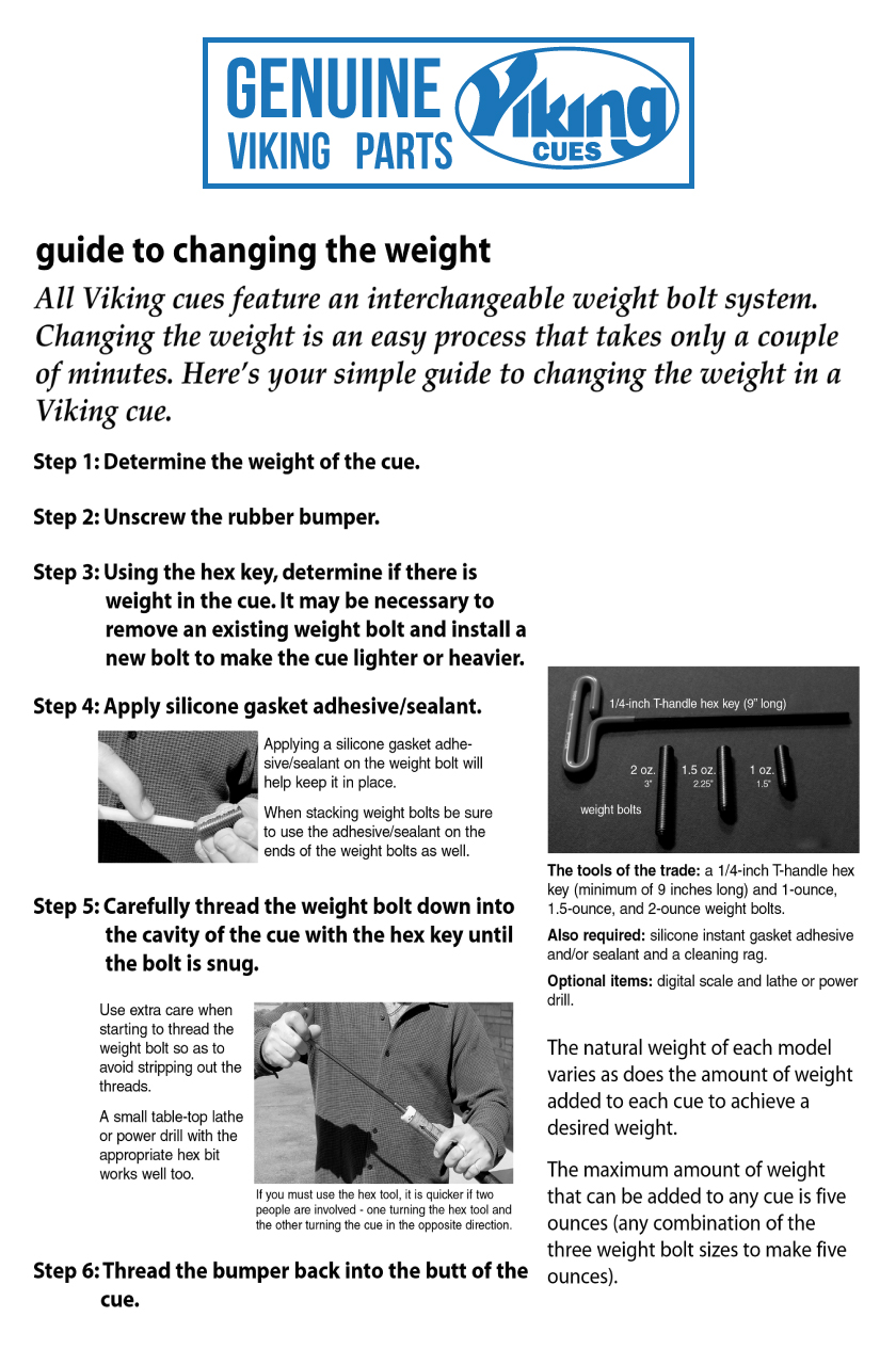 Viking Weight bolt 2 ounce