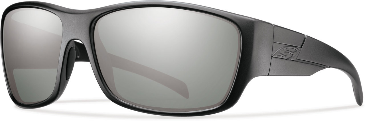 Smith Optics Frontman Elite In Black And Polarized Platinum Lens Rhino