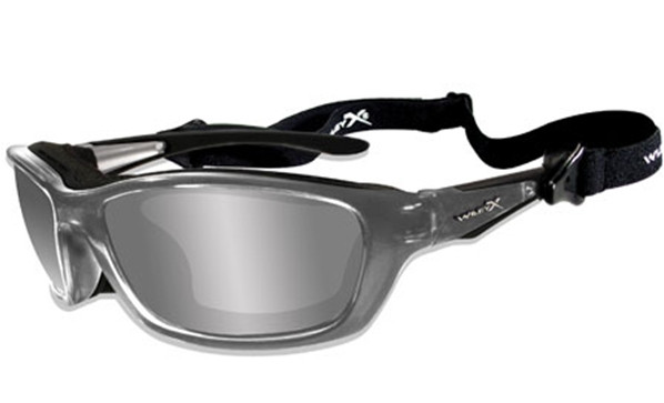 Wiley X Brick Climate Control in Crystal Metallic w/ Silver Flash Lens ...