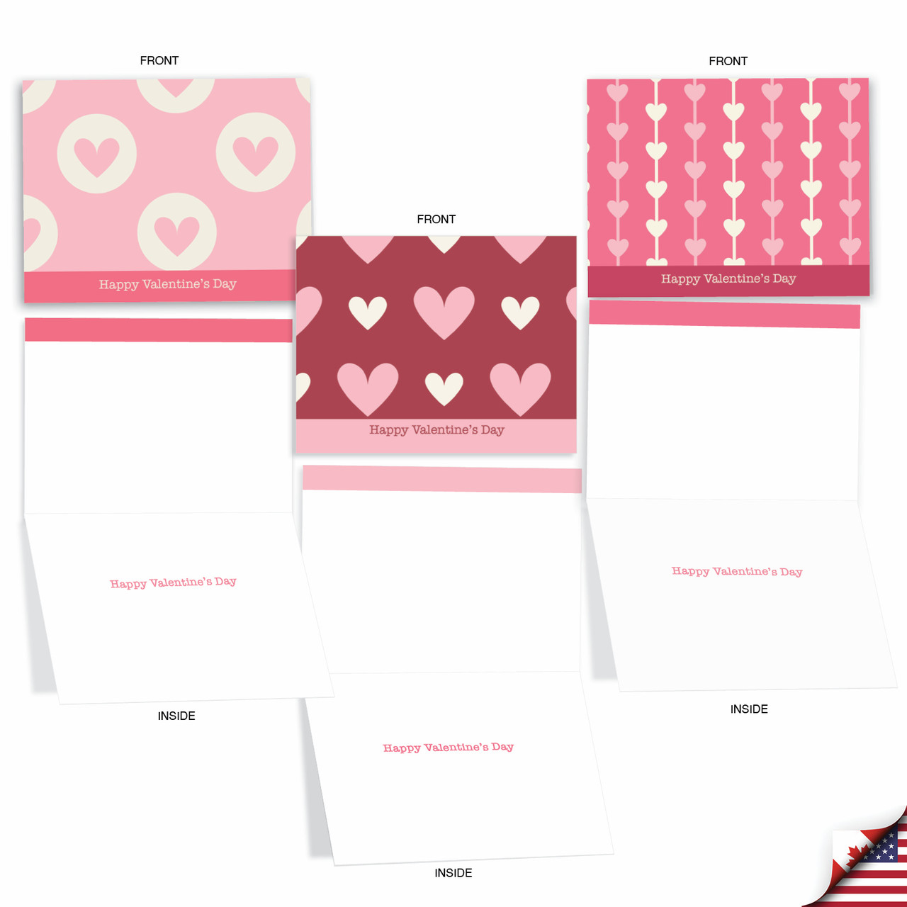 Heartfelt - Valentine Blank & Valentines's Day Notecards