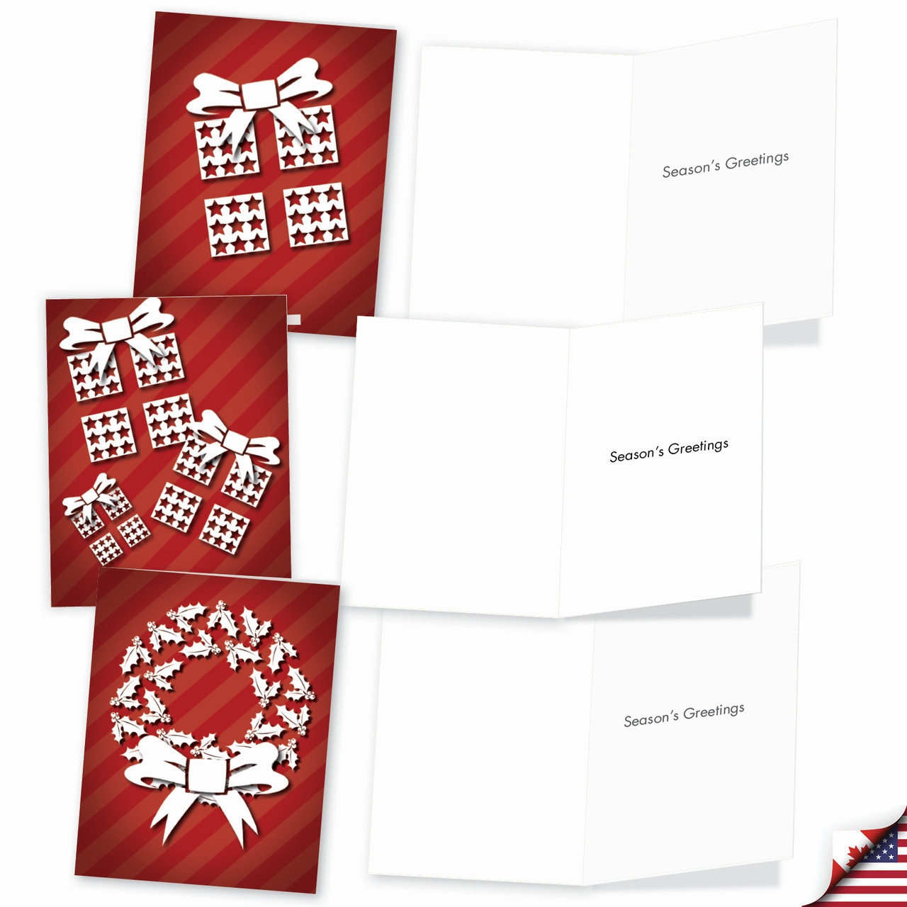 Holiday Dimensions Christmas Notecards - 10 Pack