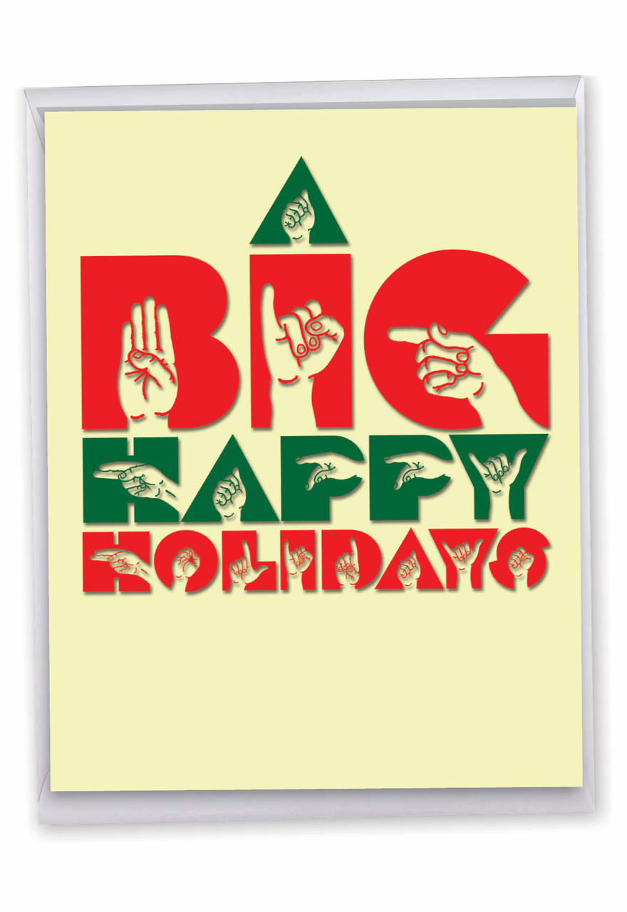 Jumbo Big Signs Happy Holidays Happy Holidays Greeting Card