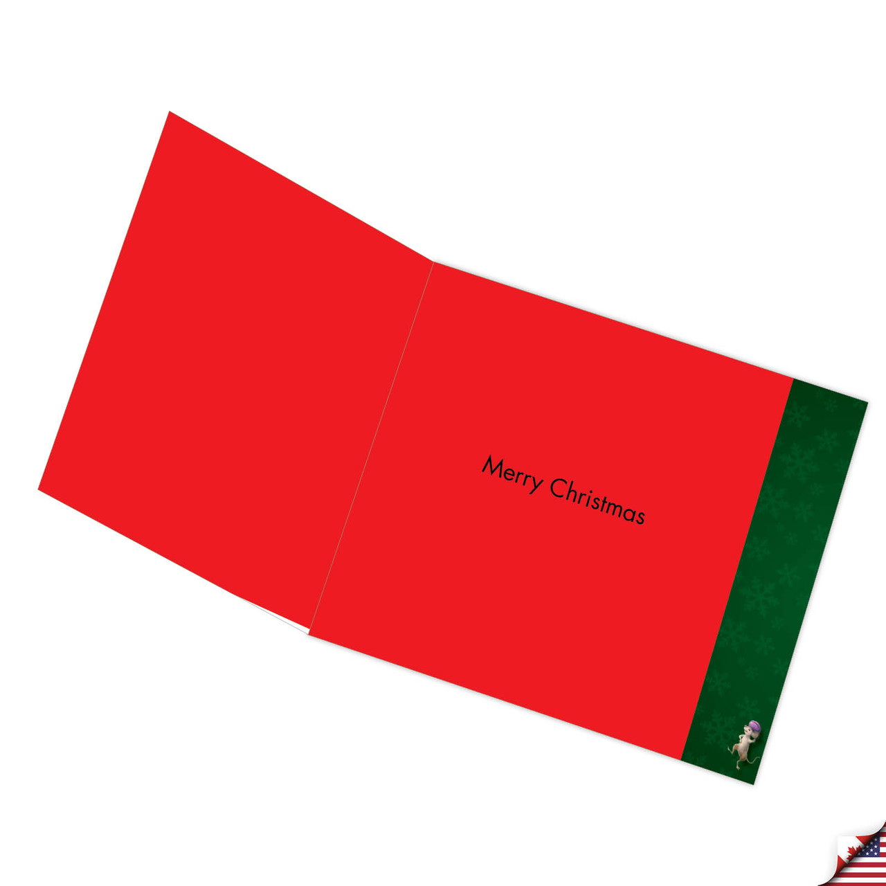 Jumbo Square Santa Mouse Stirring Christmas Greeting Card