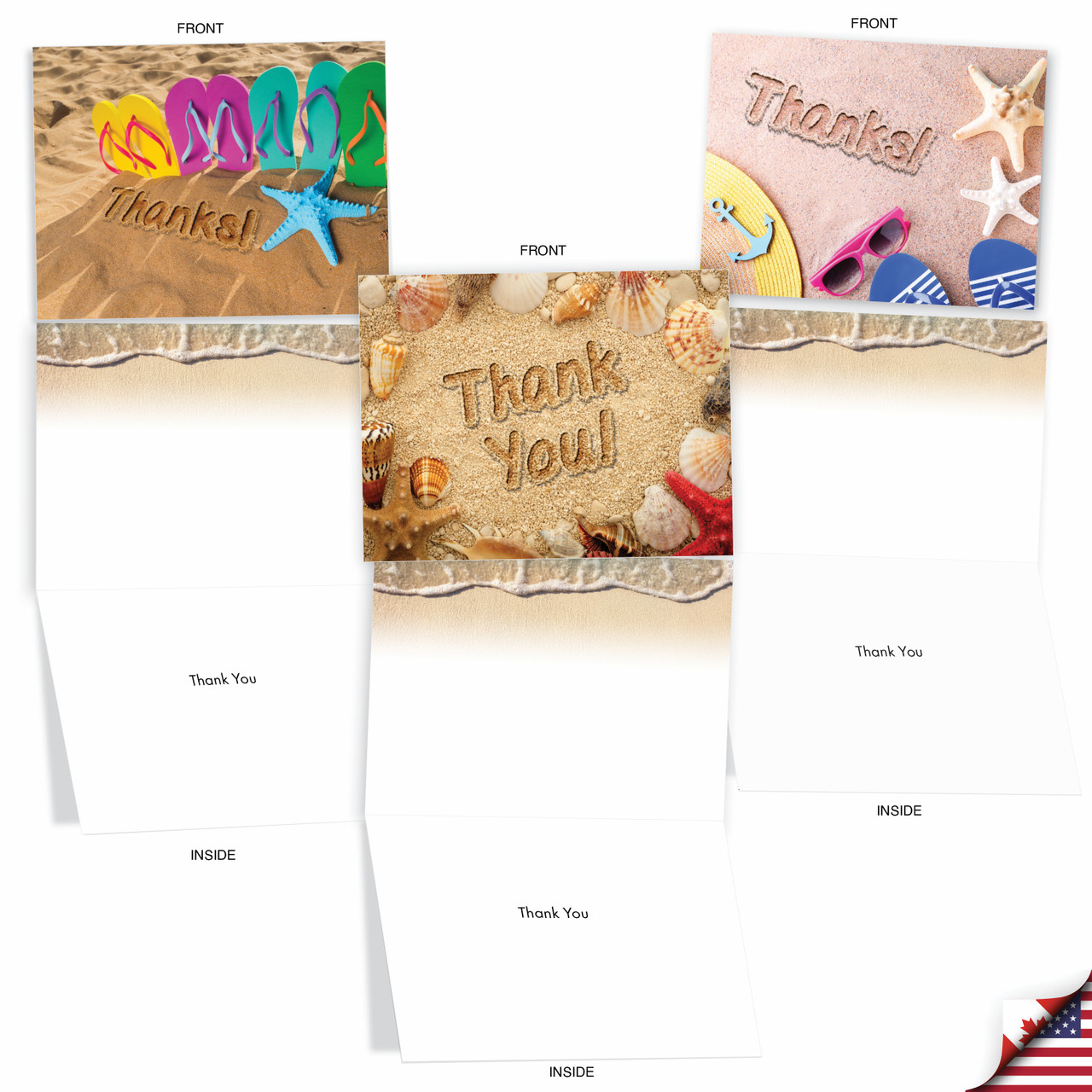 AM6113TY - Beach Notes - Thank You: Mixed Set Of Notecards ...