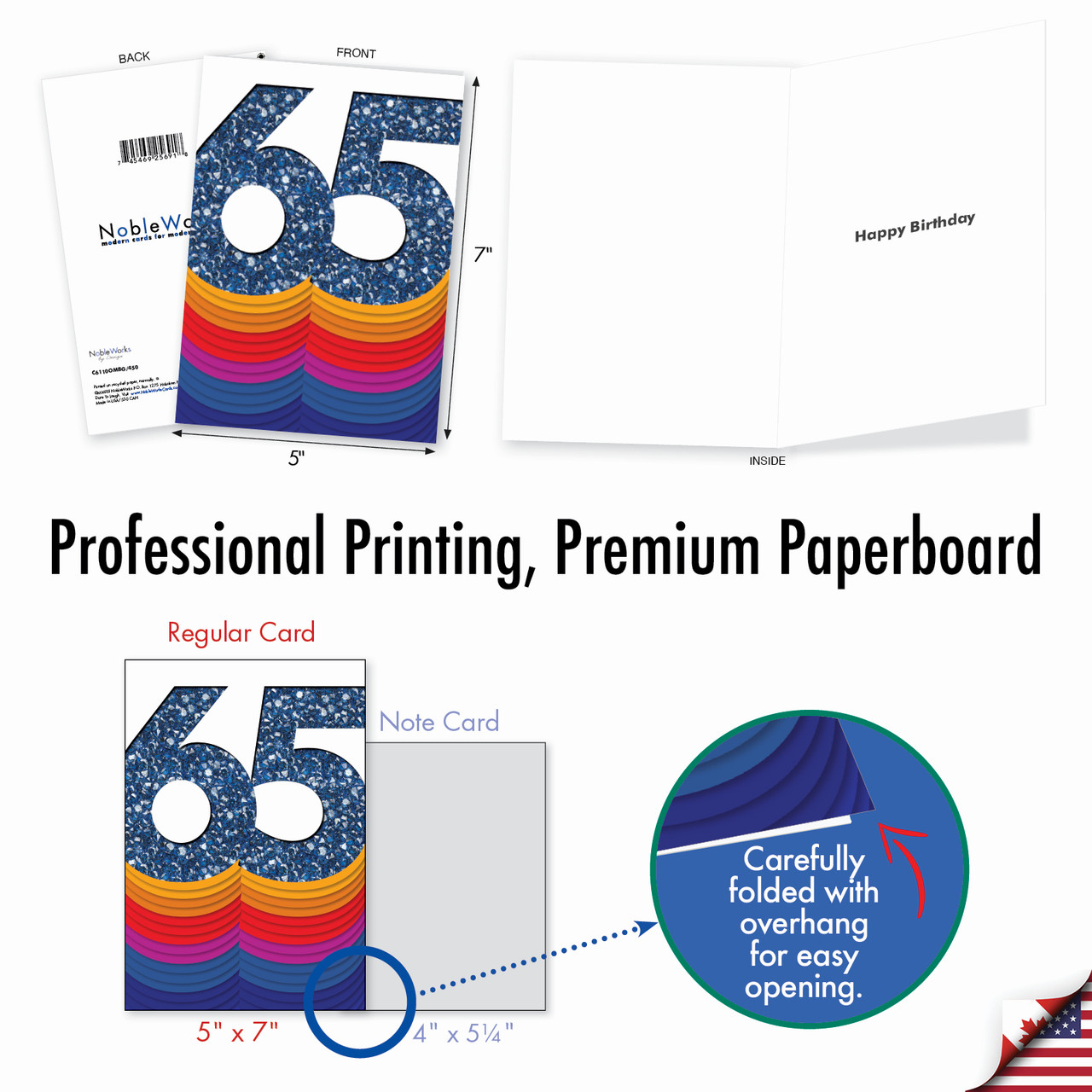 Bold Milestones - 65th Birthday, Printed Milestone Birthday Greeting ...
